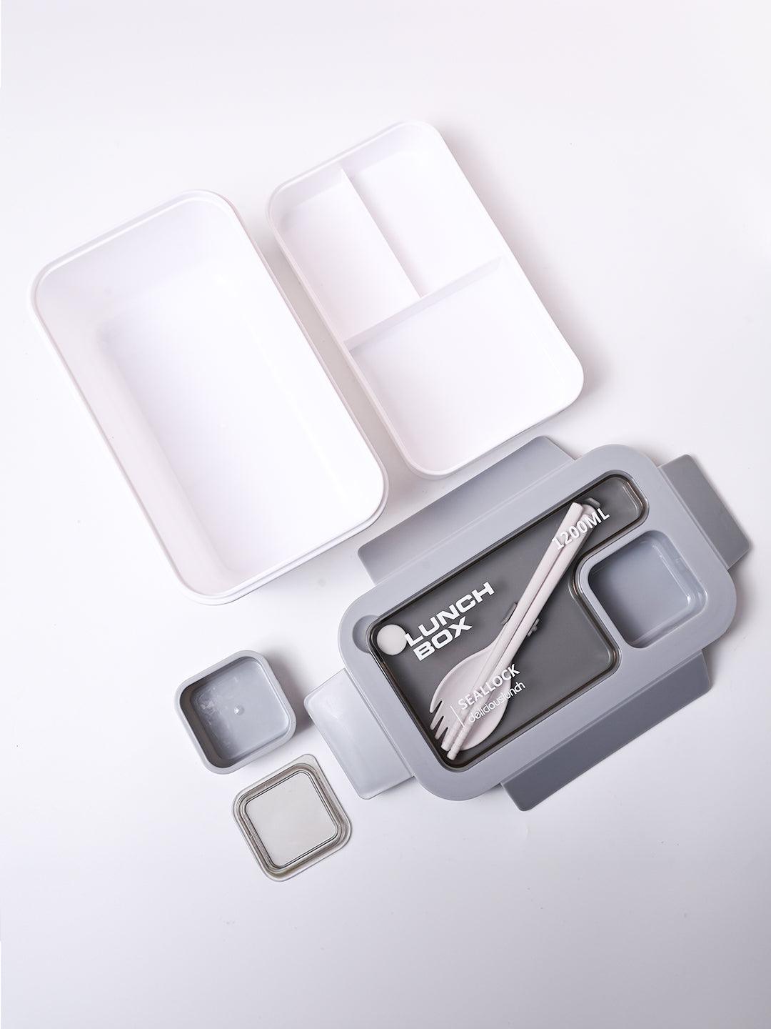 Grey Lunch Box Set (1200ml + 40ml) - Market99 – MARKET99