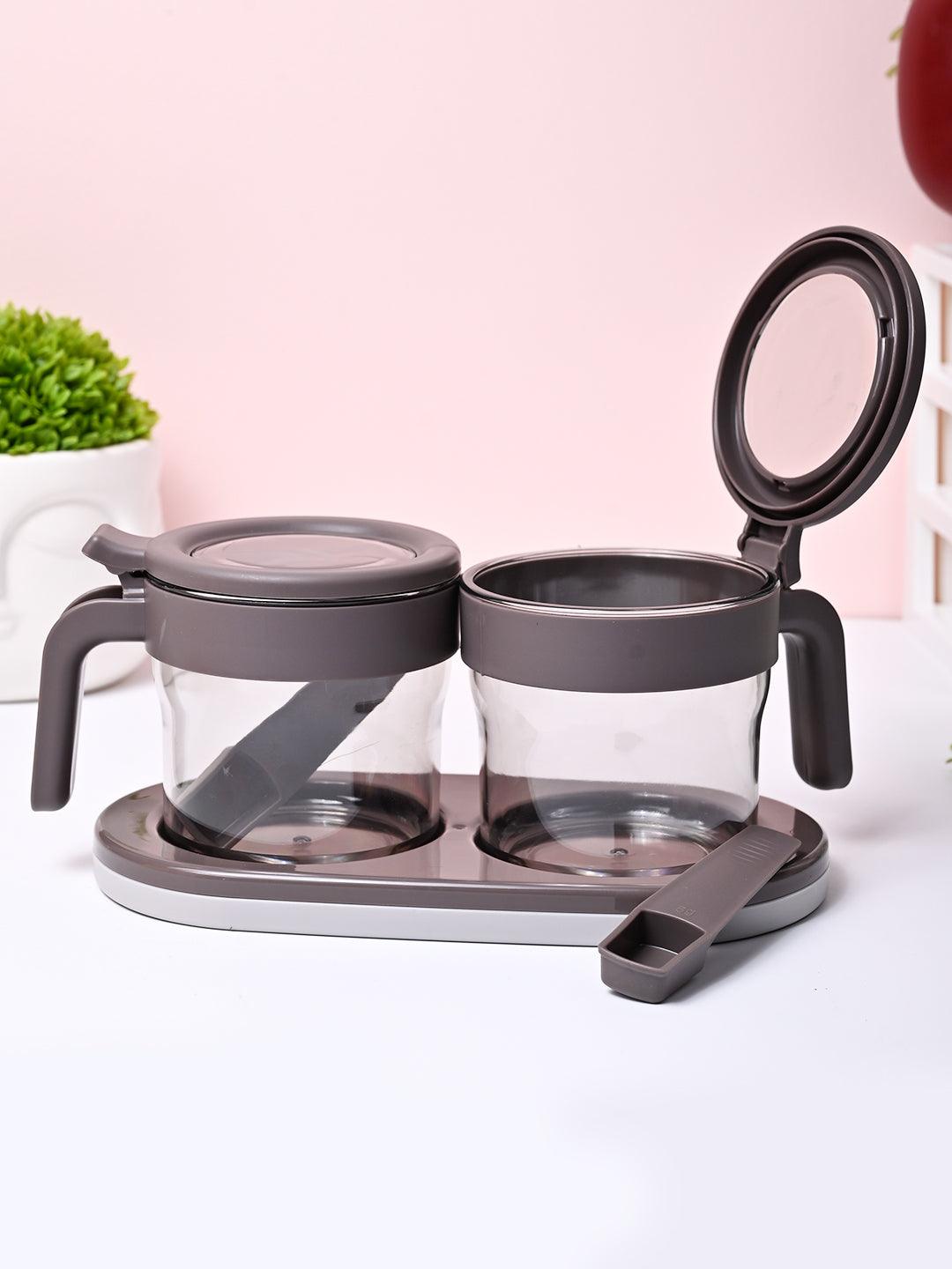 Grey Condiment Box with Tray (350ml x 2 pcs) - Market99 – MARKET99