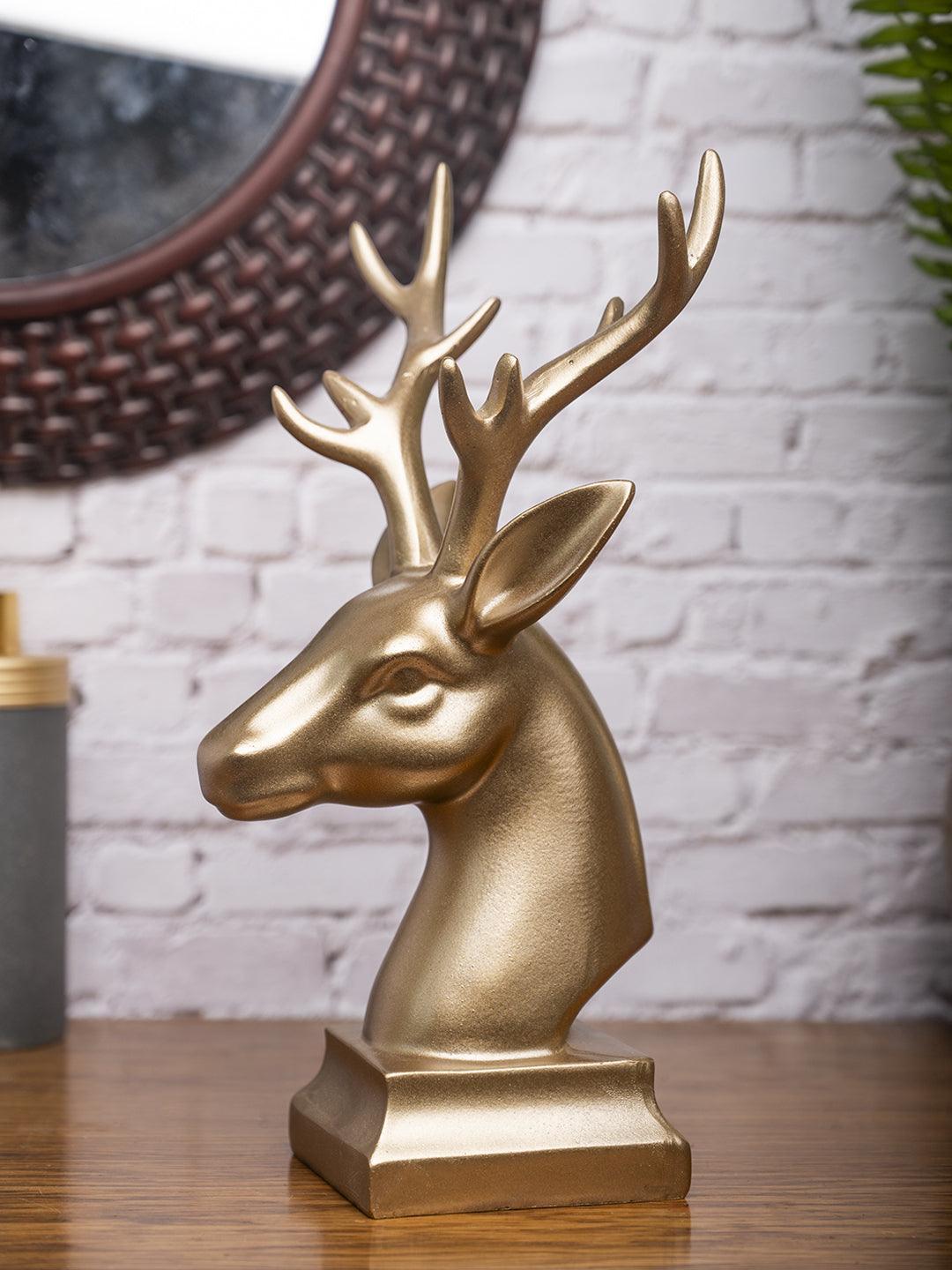 Decorative Deer Statue - 15CM | Deer Sculpture Decor Object White 15CM ...
