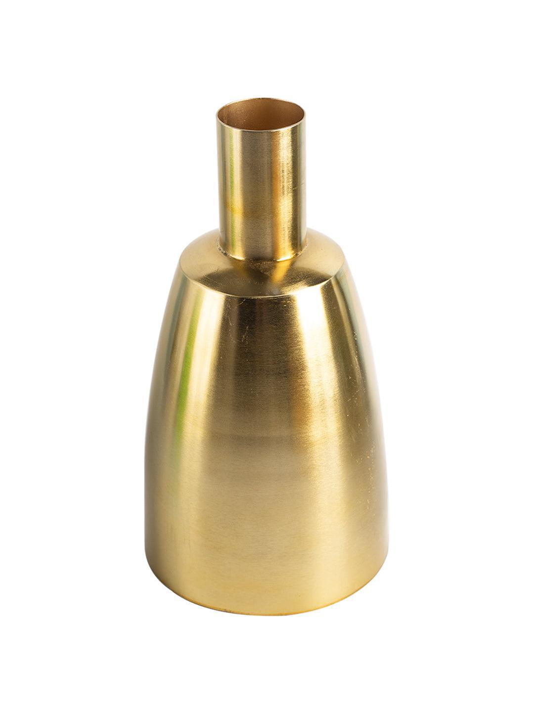 Buy Decorative Modern Gold Metal Table Flower Flask Shape Vase for ...