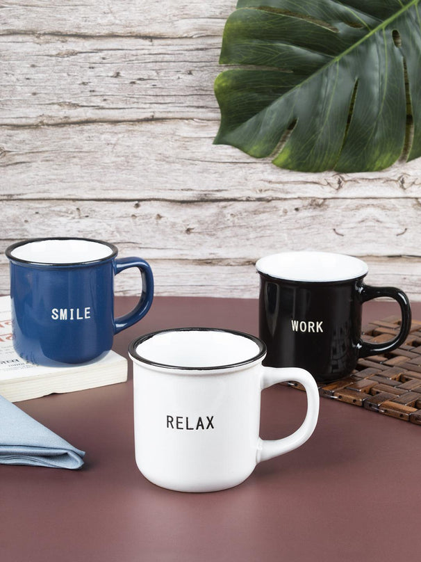 Buy Market99 Coffee Mug, Multicolour, Ceramic, Set of 3, 330 mL at the ...