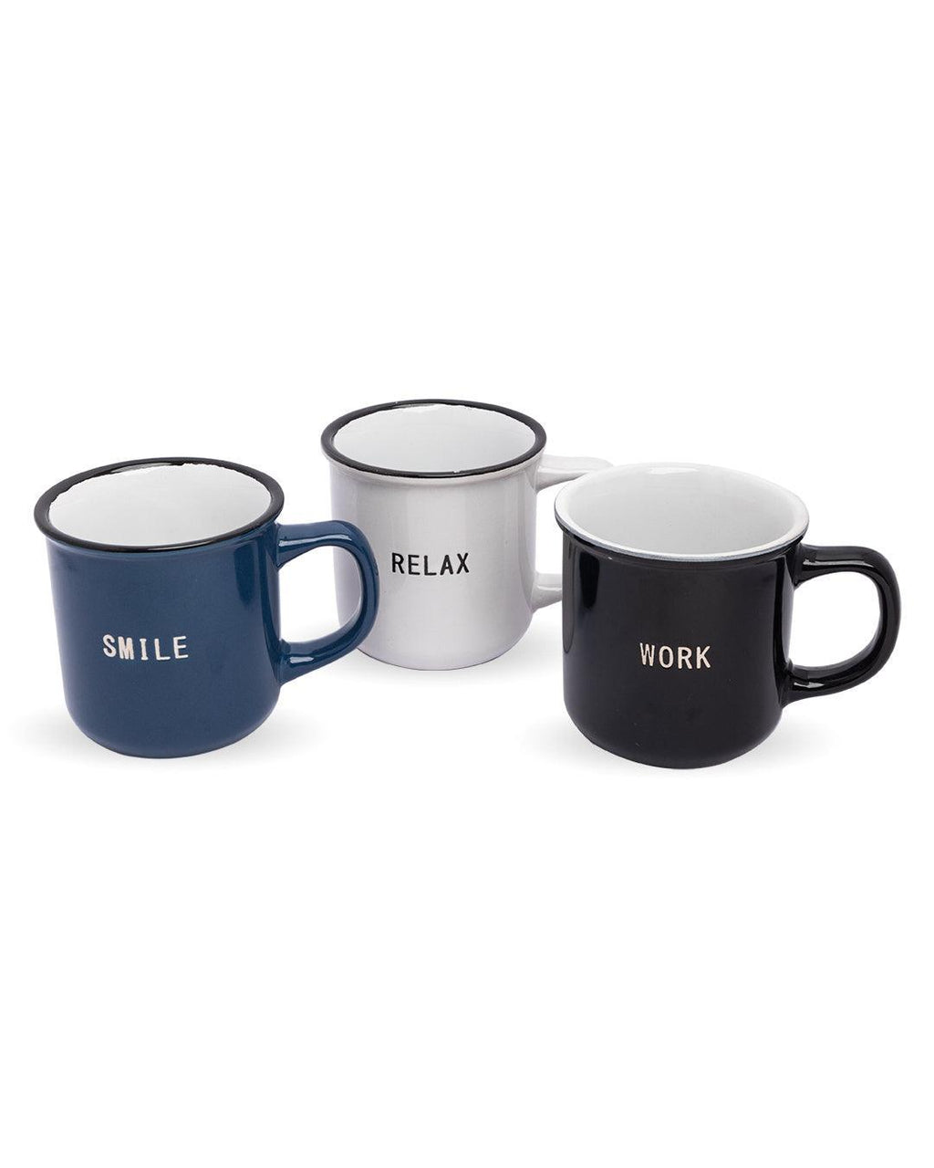 Buy Market99 Coffee Mug, Multicolour, Ceramic, Set of 3, 330 mL at the ...