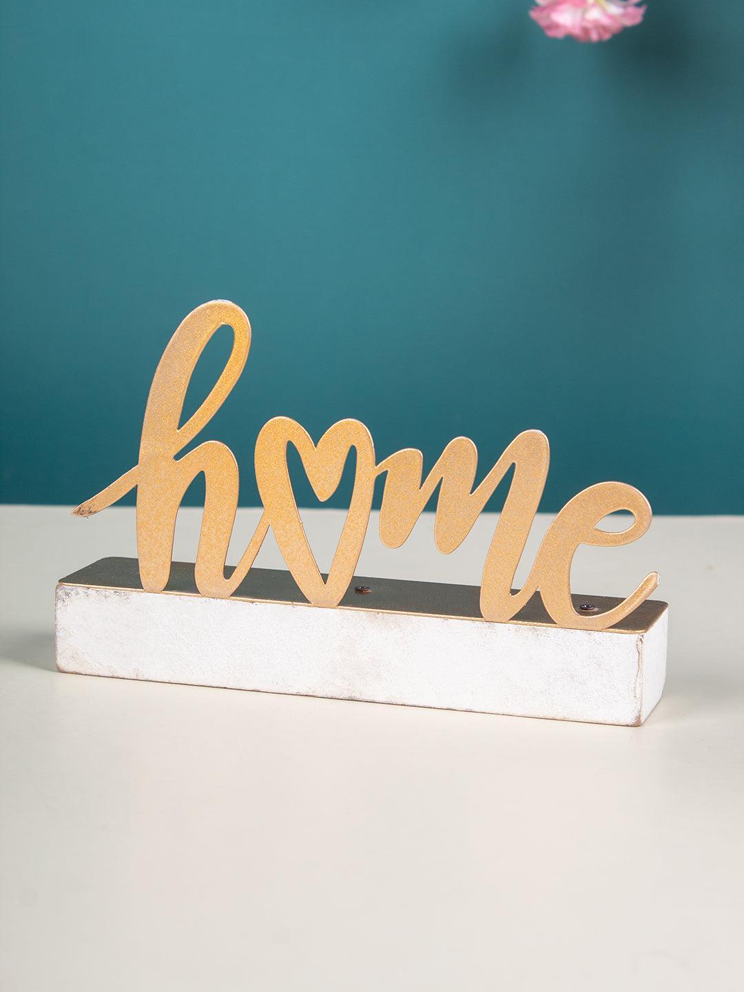 Market99 Metal Handwriting Table Décor, Home, Golden Colour, Metal ...