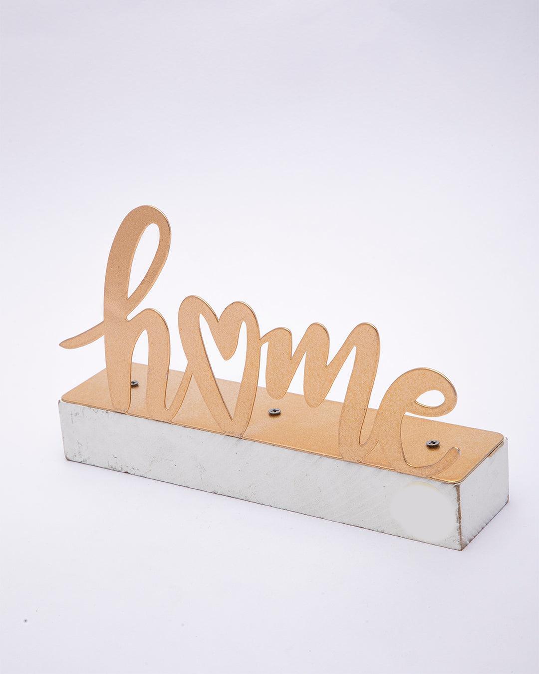 Market99 Metal Handwriting Table Décor, Home, Golden Colour, Metal ...