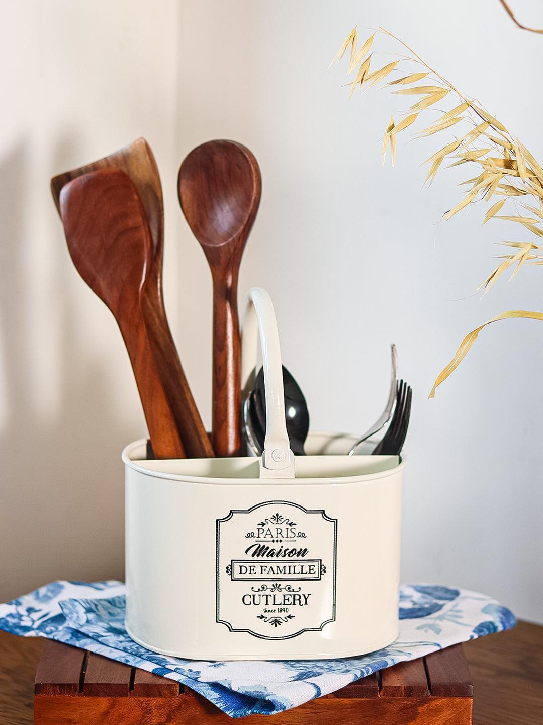 Metal Cutlery Holder, Ivory Cutlery Holder - Market99 – MARKET99
